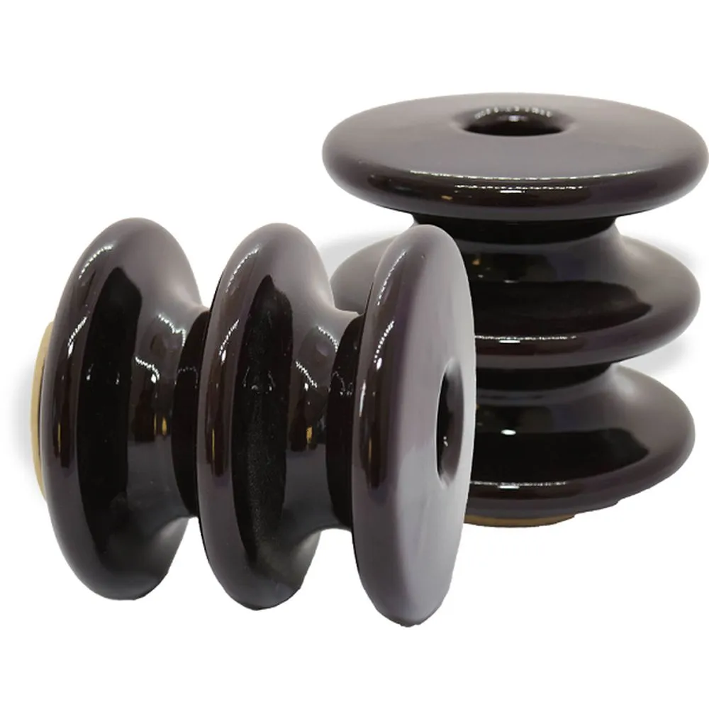 Isolador Tipo Roldana 80x80mm para 2 Cabos